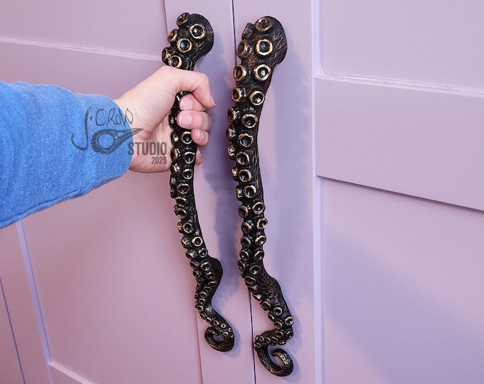 Octopus Door Pull, Nautical Decor, Pantry Door Handles, Closet Door ...