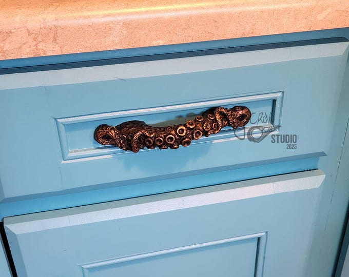 Octopus Drawer Handle, Nautical Knobs, Kitchen Cabinet Hardware, Kraken ...