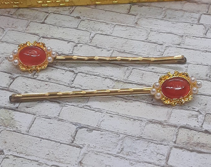 Silver or Golden Dragons Bobby Pins, Set of 2 Gothic Dragon Bobby Pins ...