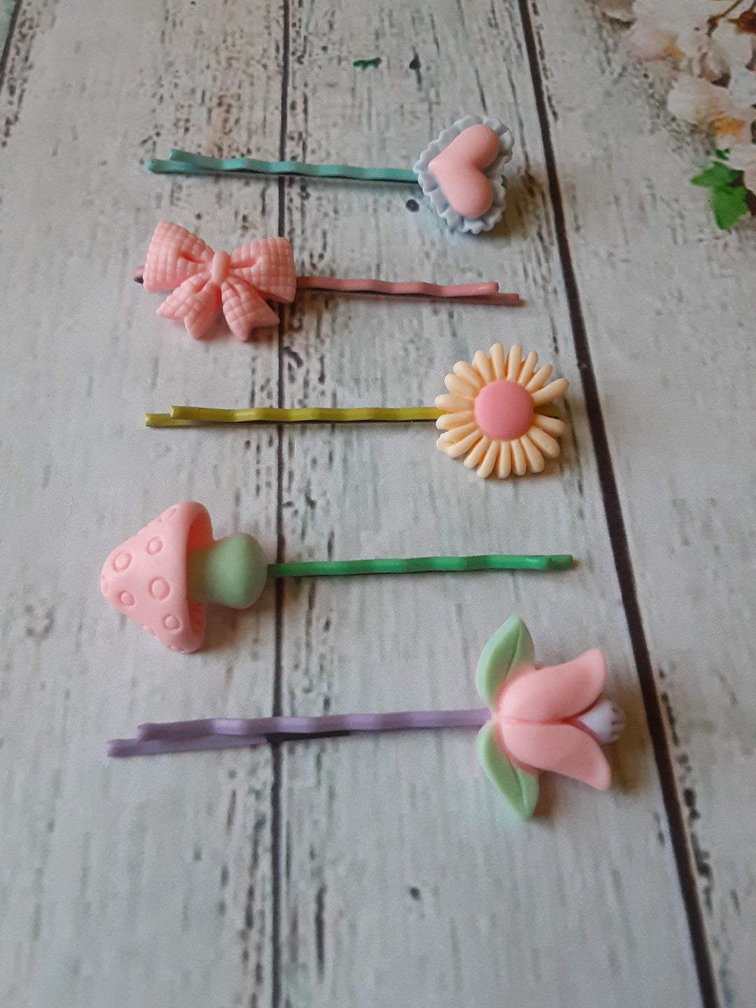 Kawaii Bobby Pins Set, Cute Bobby Pins for Girls Kawaii Hair ...