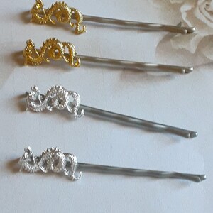 Silver or Golden Dragons Bobby Pins Set of 2 Gothic Dragon Bobby Pins ...