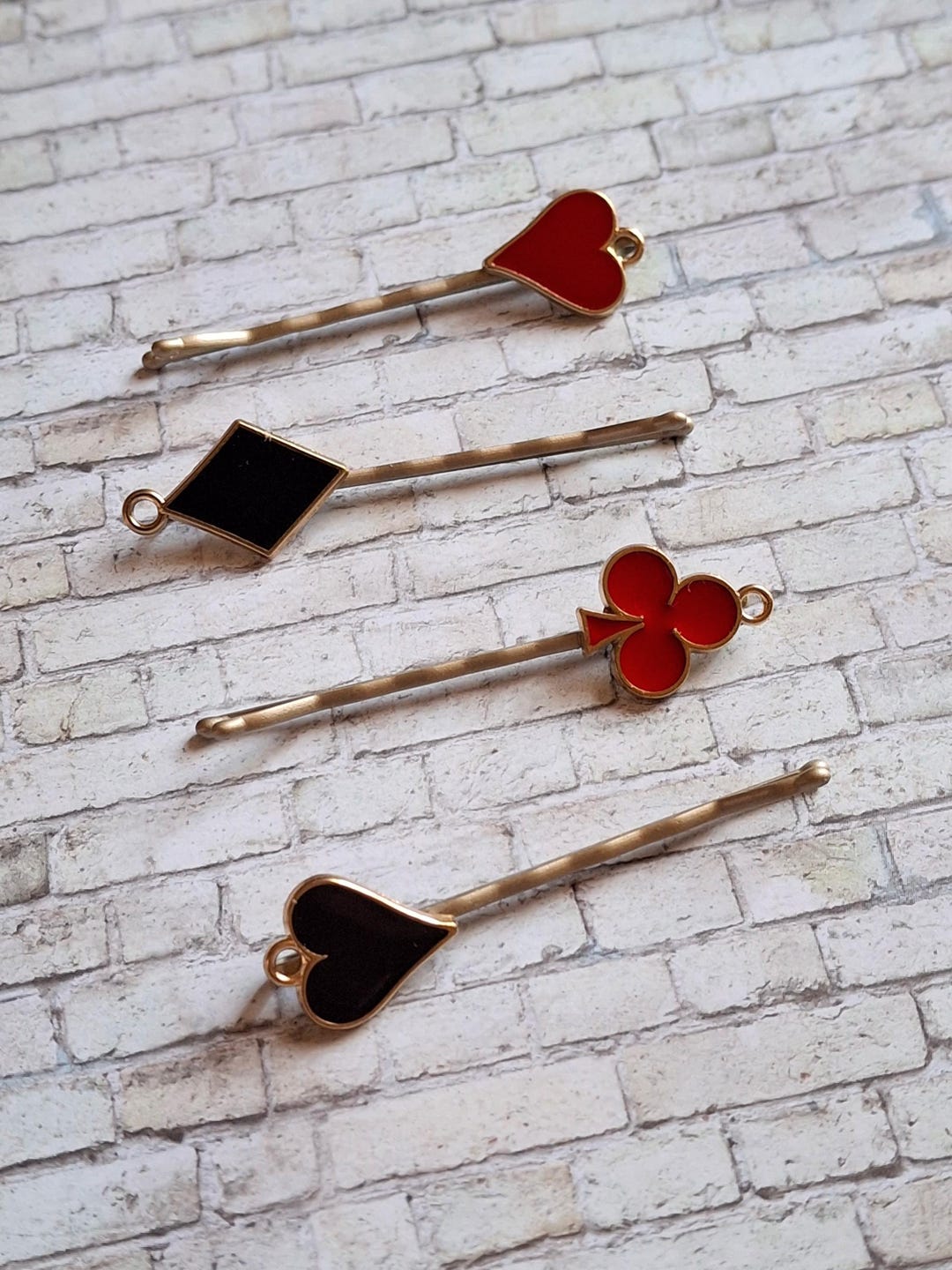 Poker Hair Pins, Casino Bobby Pins, Diamond Bobby Pins, Playing Card ...