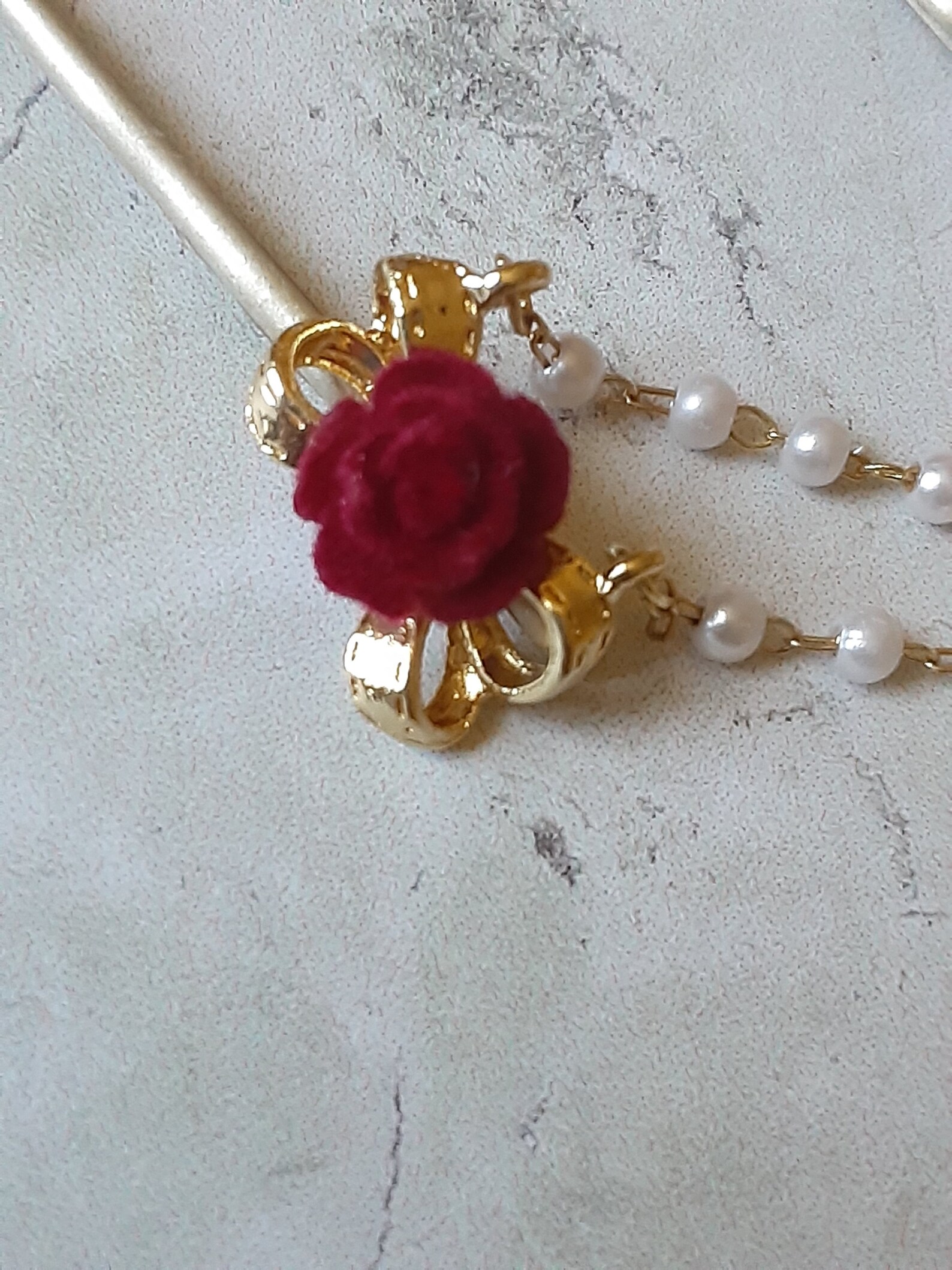 Red Roses Bobby Pins Set of 2, Red Flowers Bobby Pins Gift Under 20 ...