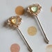 Amber and Green Hearts Bobby Pins Set of 2 Rhinestones Heart Bobby Pins ...