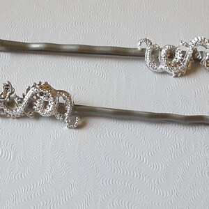 Silver or Golden Dragons Bobby Pins Set of 2 Gothic Dragon Bobby Pins ...