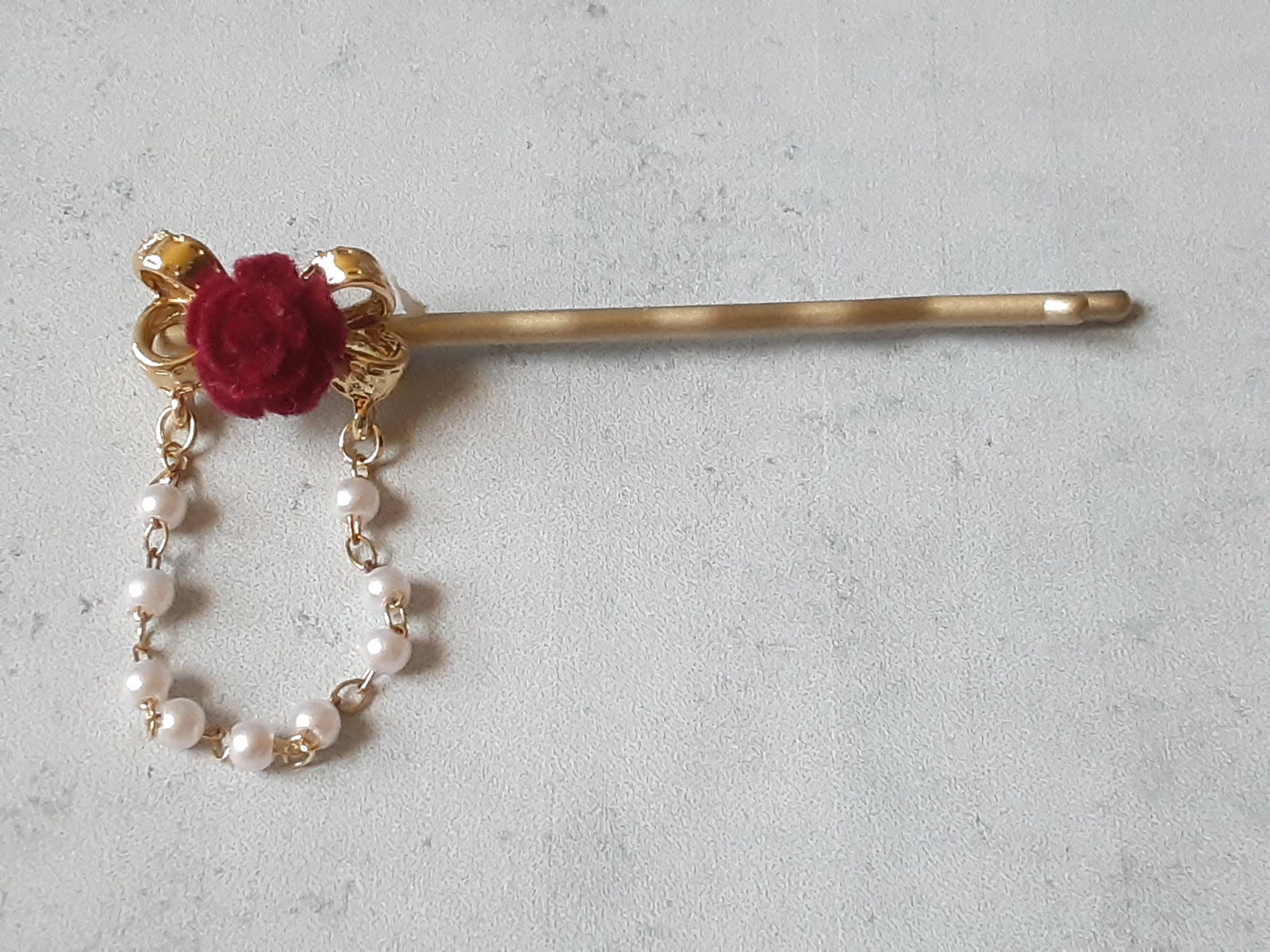 Red Roses Bobby Pins Set of 2, Red Flowers Bobby Pins Gift Under 20 ...