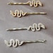 Snake Bobby Pins Set of 2, Rhinestone Bobby Pins, Gift for Her, Golden ...