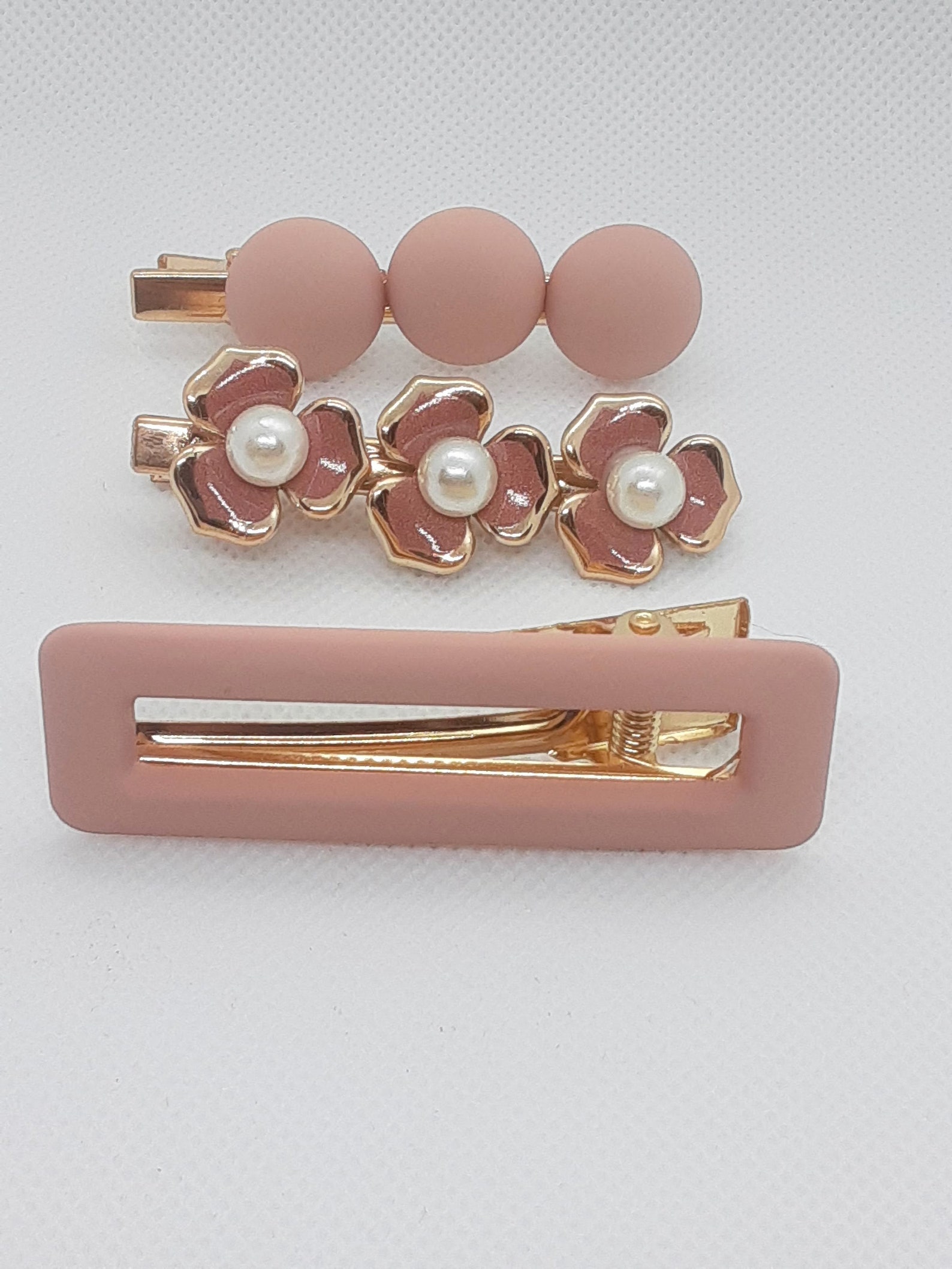 Salmon Pink Hair Set/ Salmon Pink Hair Accessories/ Salmon Pink Hair ...