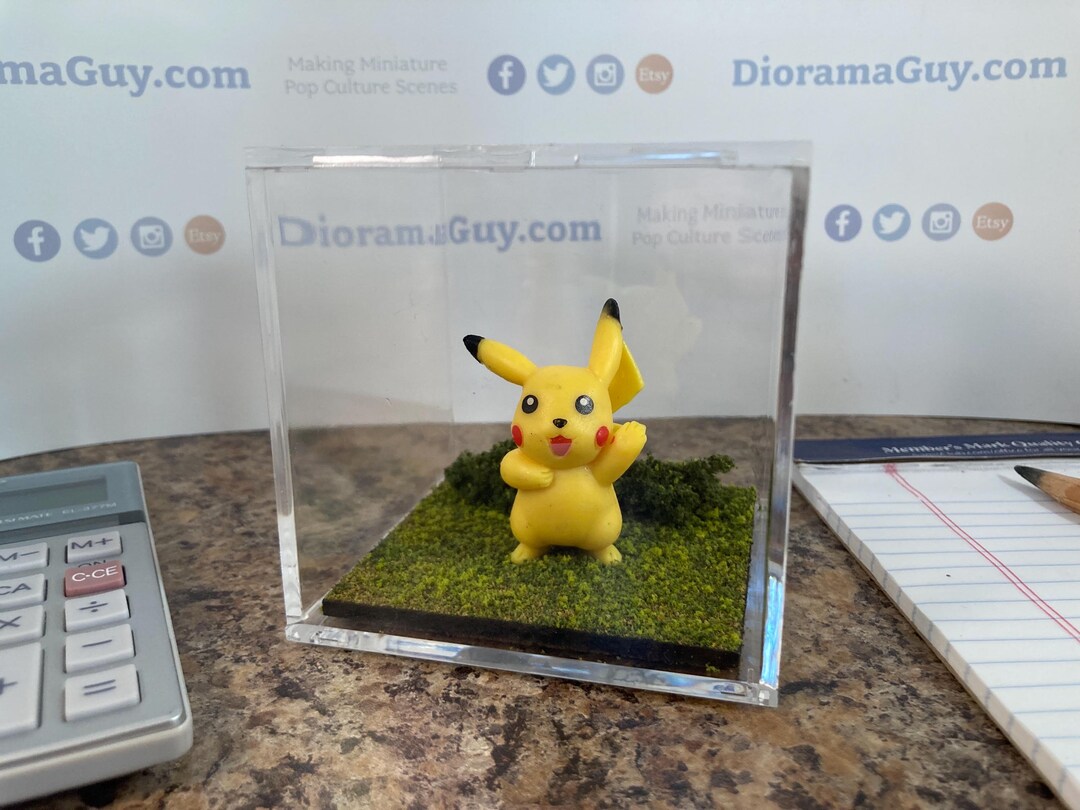 Pikachu 3 Inch Decorative Diorama Cube - Etsy