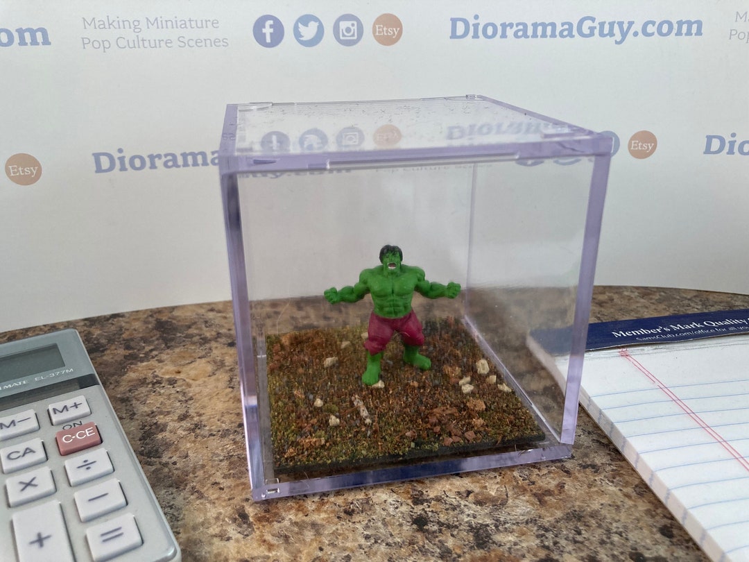 Hulk 3 Inch Decorative Diorama Cube - Etsy