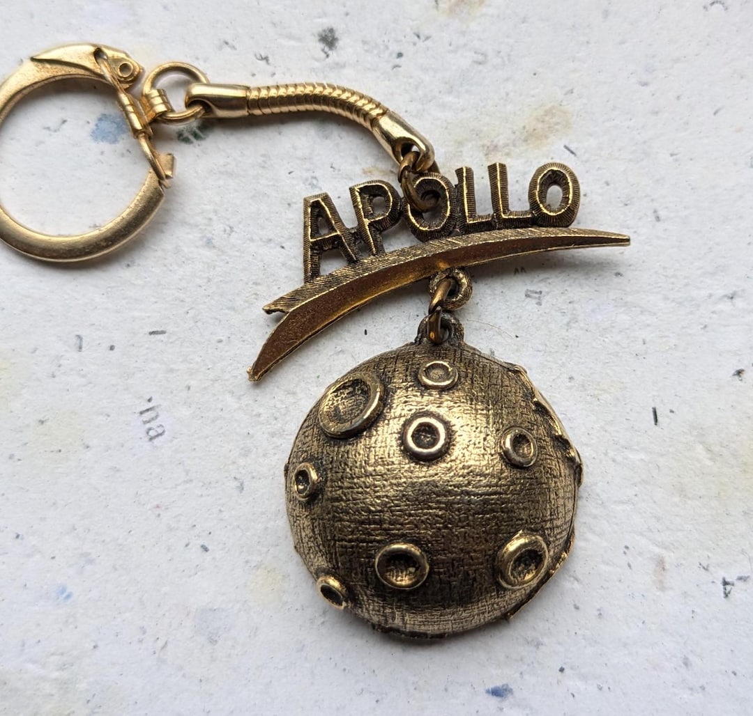 1969 Vintage Oversized Rare Apollo Moon Expedition Key Chain Three ...