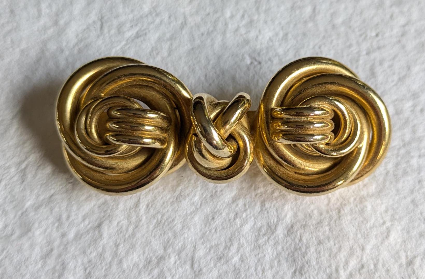 Vintage Gold Tone Unique Oversized Atomic Swirl Collar Bar Brooch Tie ...