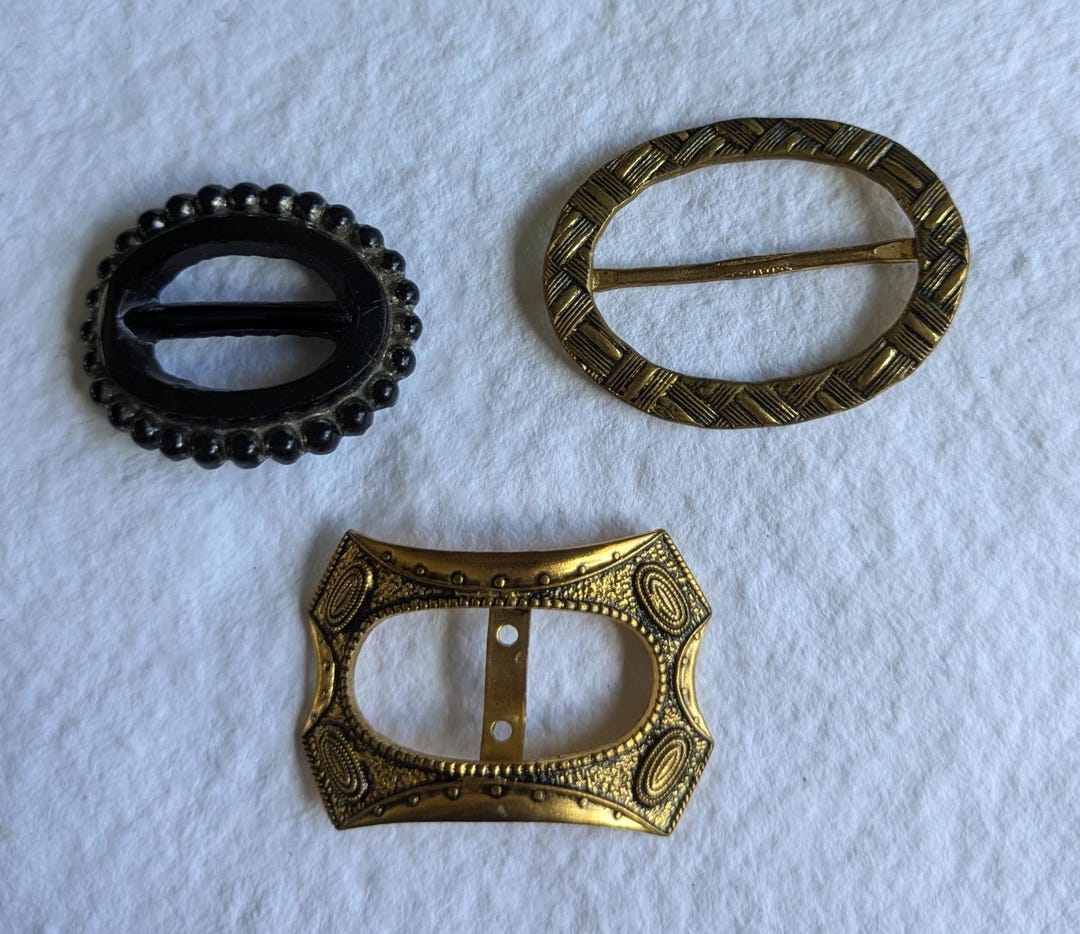 Vintage 3 Piece Glass Metal Belt Buckle Lot Metal Art Deco Nouveau ...