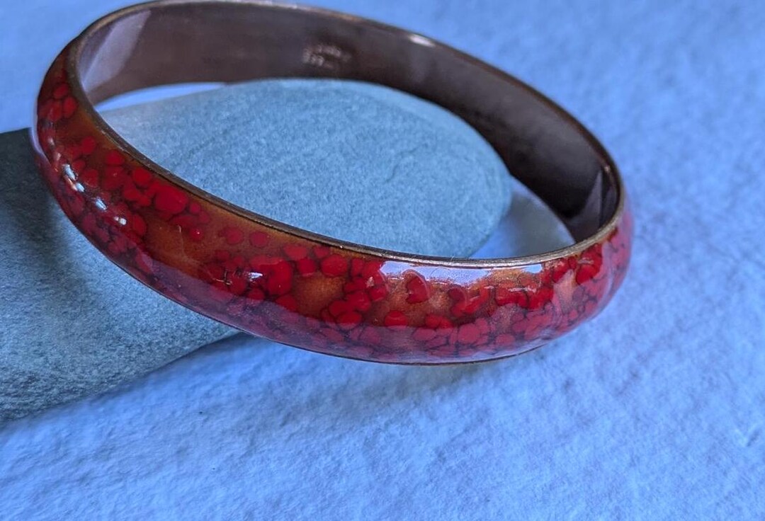 Cherry Bomb: Vintage Matisse Renoir Copper Glossy Enamel Chunky Bangle ...