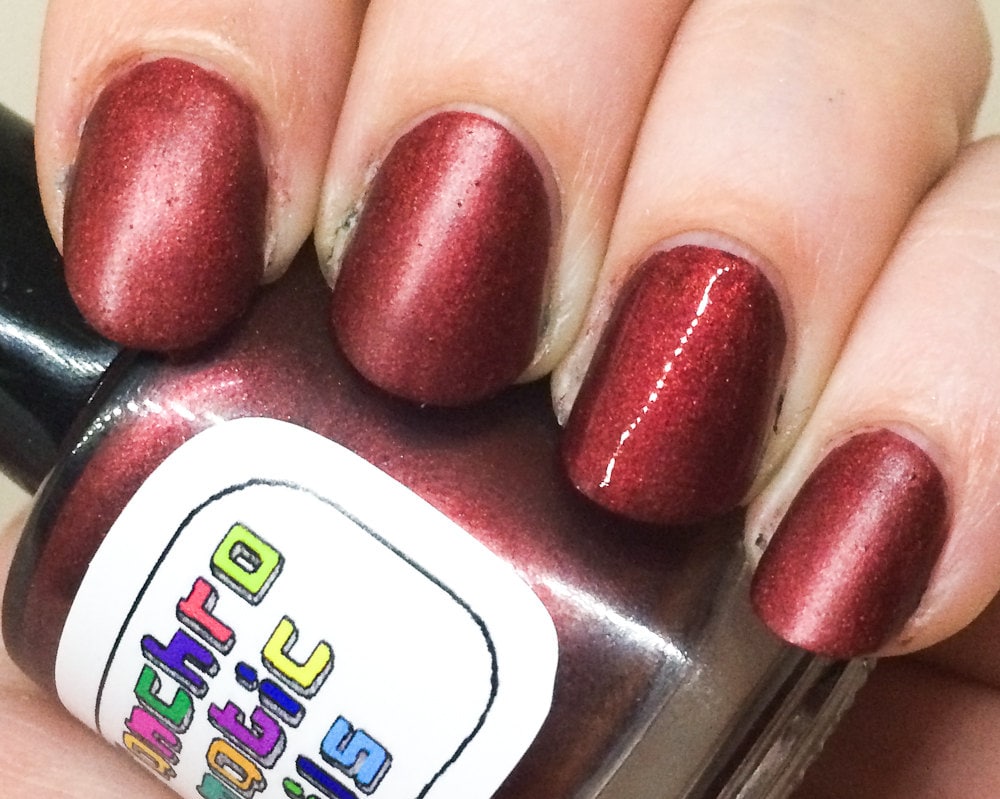 Devil Got My Woman Nail Polish matte deep red | Etsy