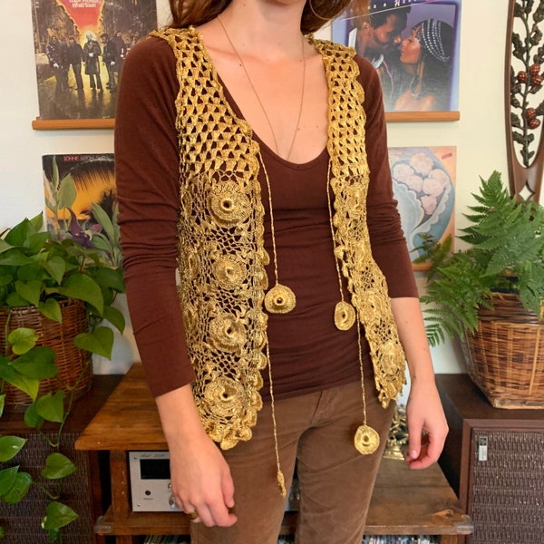 Gold Vest - Etsy