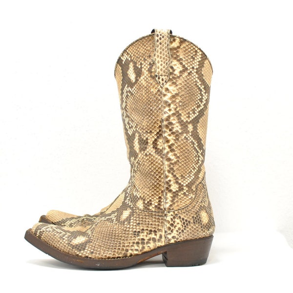Snake Skin Boots - Etsy