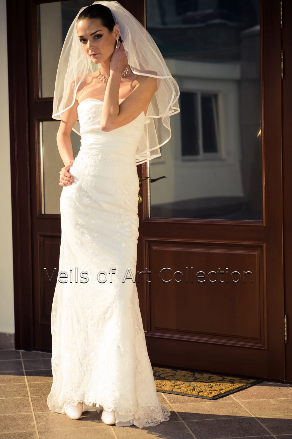 NWT 2T Elbow Bridal Wedding Veil 3/8 Satin Trim VE207 | Etsy