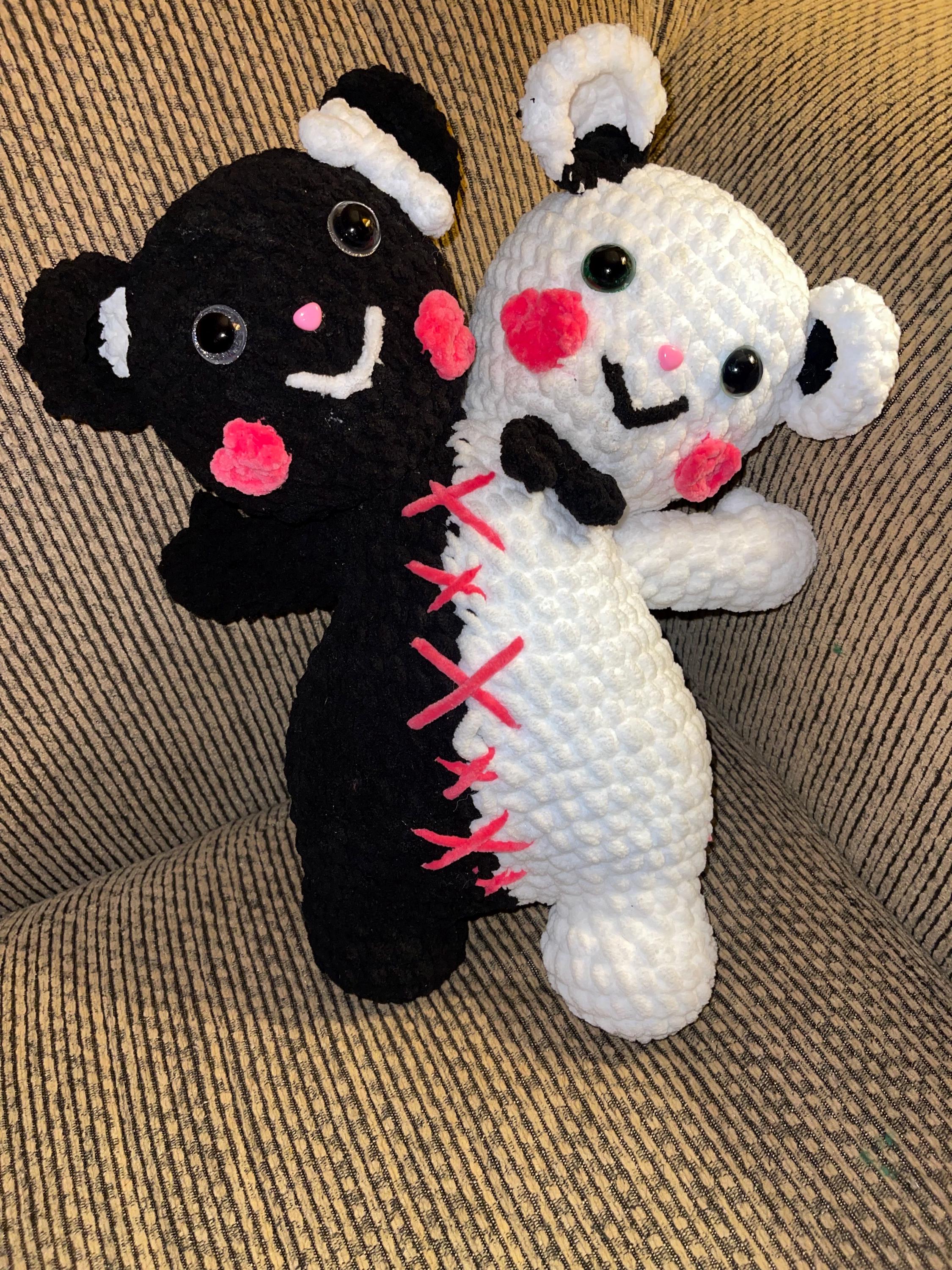 Crochet Two-headed Teddy Bear Plushie - Etsy