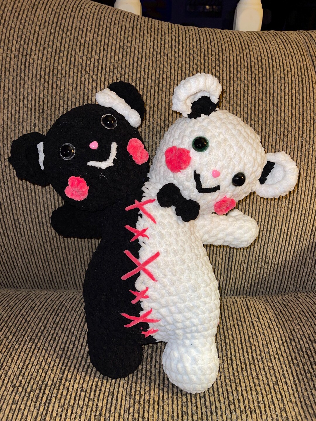 Crochet Two-headed Teddy Bear Plushie - Etsy