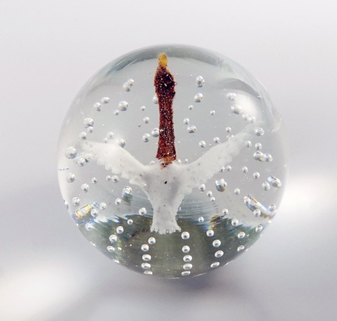 Art Glass Paperweight, Vintage Gentile Glass Flying Goose Paperweight ...