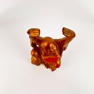 Vintage Chinese Painted Bakelite Laughing Buddha Statue Figure Signed ...