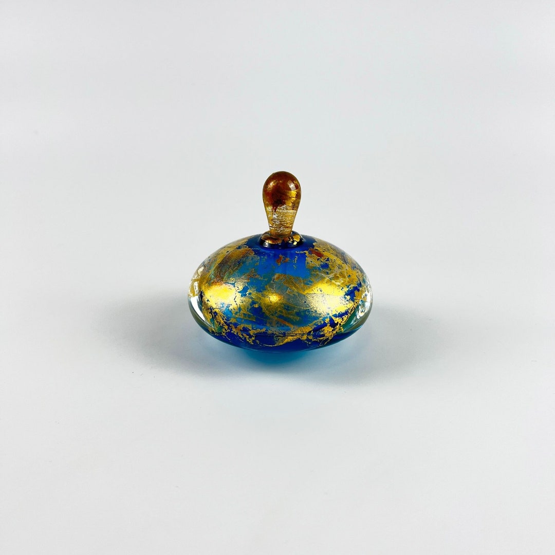 Vintage 1991 Matthew Buechner Thames Glass Perfume Bottle Cobalt Blue ...