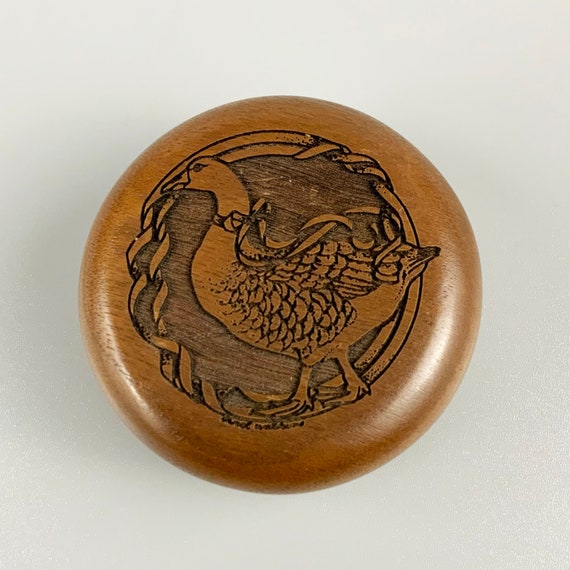 Vintage Laz-Art Laser Cut Etched Handcrafted Hardwood… - Gem