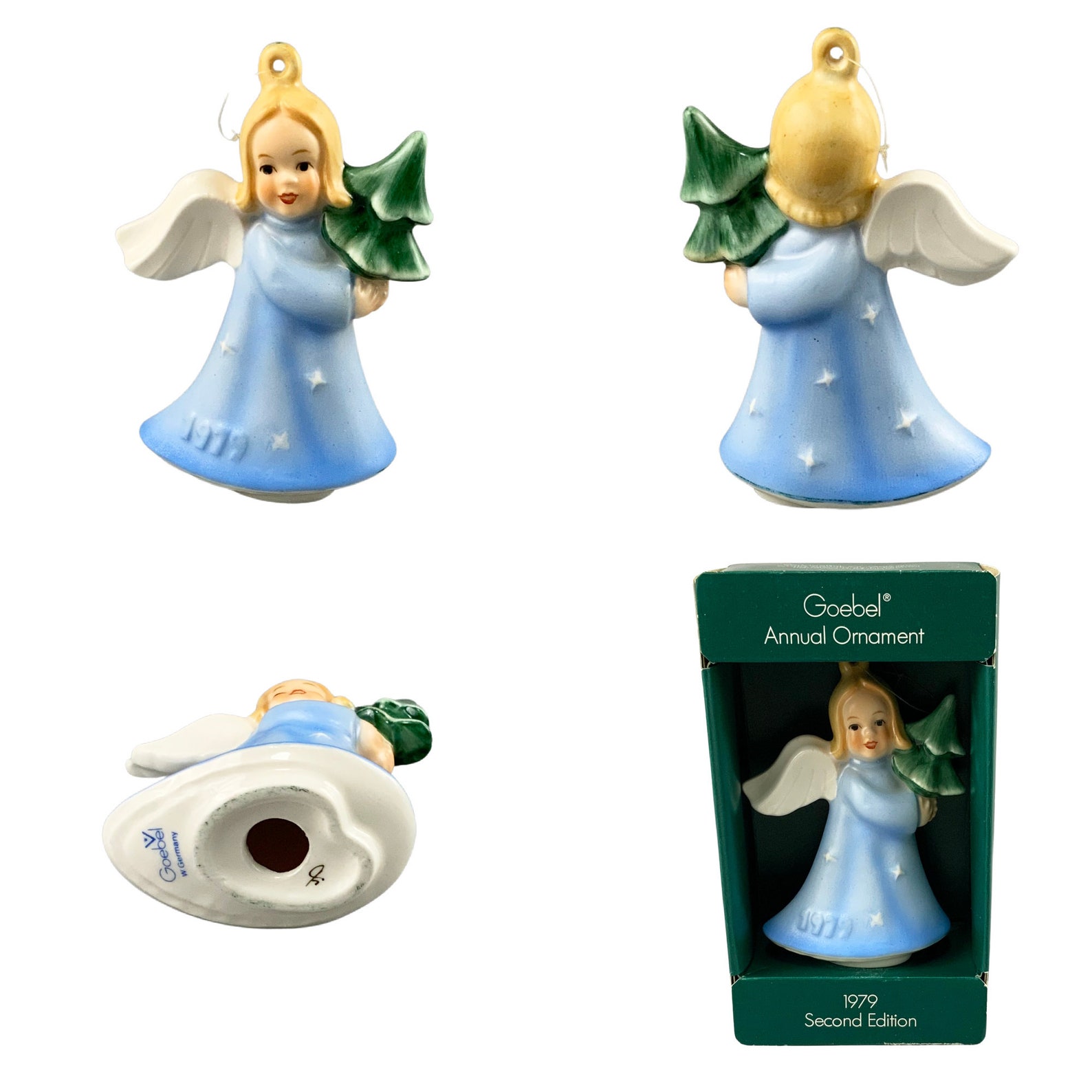 Vintage Goebel Christmas Ornaments Santa Claus Mrs Claus - Etsy