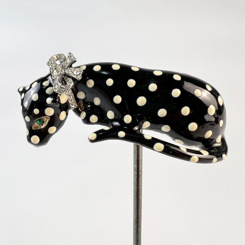Leopard Enamel Brooch Etsy