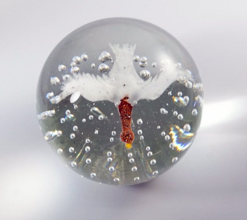 Art Glass Paperweight, Vintage Gentile Glass Flying Goose Paperweight ...