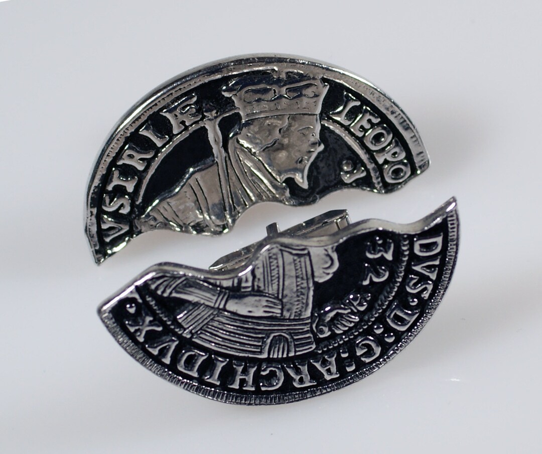Vintage Swank Extra Large Black Silver Coin Cufflinks, Unique Retro ...