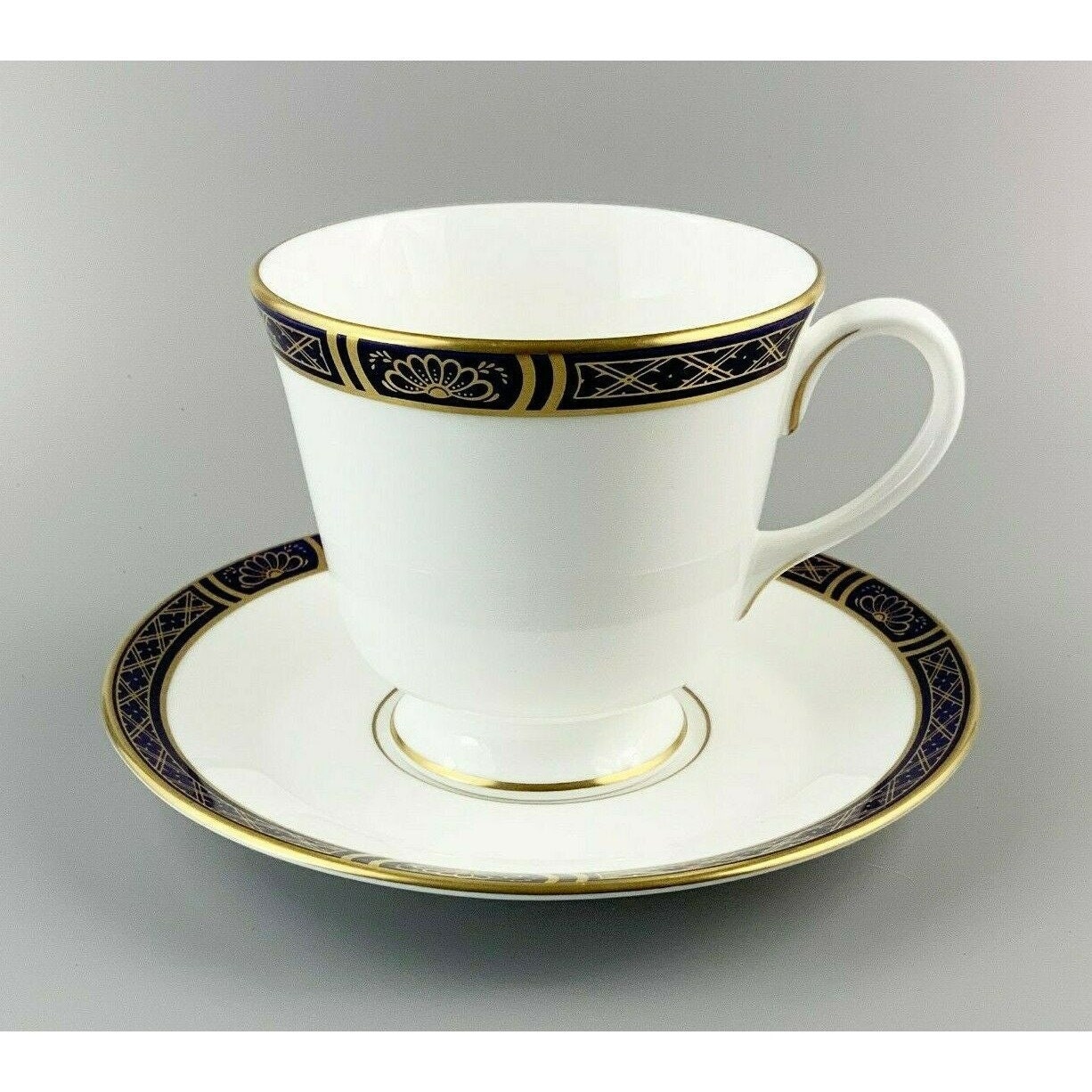 Royal Worcester Mountbatten Cobalt Blue Gold Trim Footed Cup & - Etsy