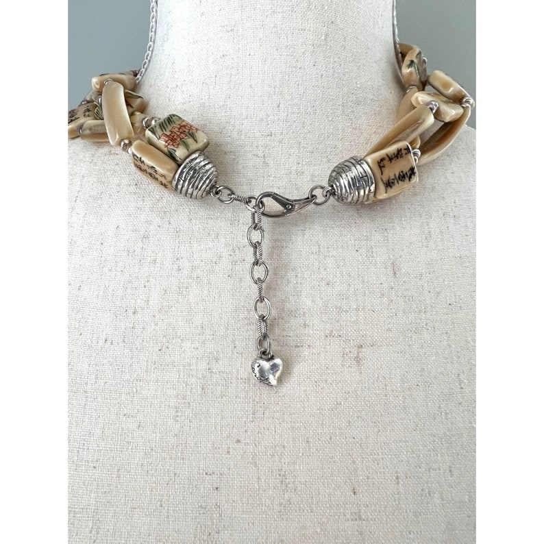 Limited Edition Carolee Shell Sterling Silver Asian Design Multi Strand ...