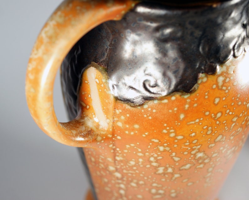 Tall Orange Ceramic Vase Ditmar Urbach Alienware Art Deco - Etsy