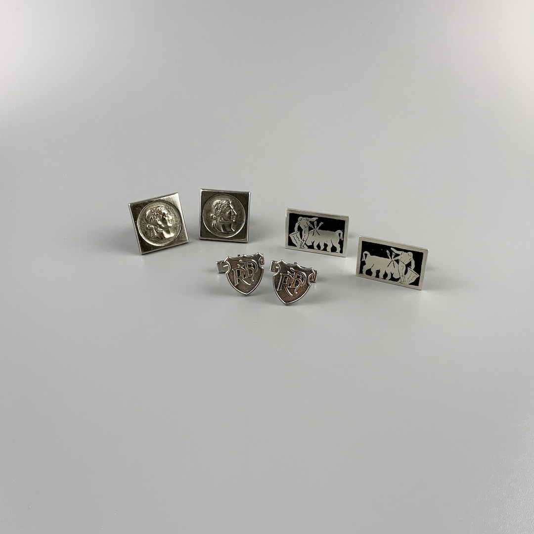 Vintage Sterling Silver Bullfighter Matador Cufflinks, Roman Emperor ...