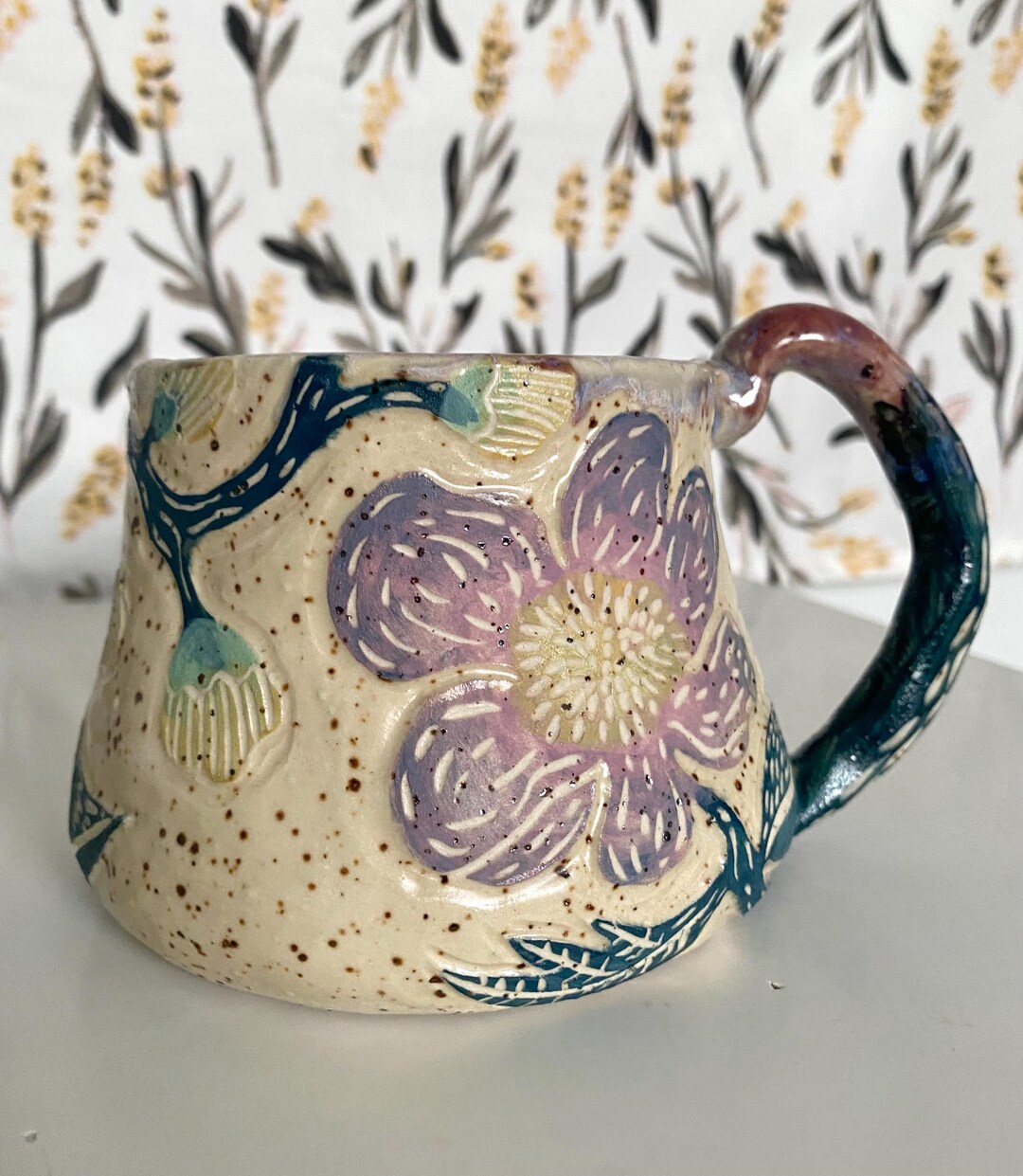 The Bramble (violet Edition) / Stoneware Mug - Etsy