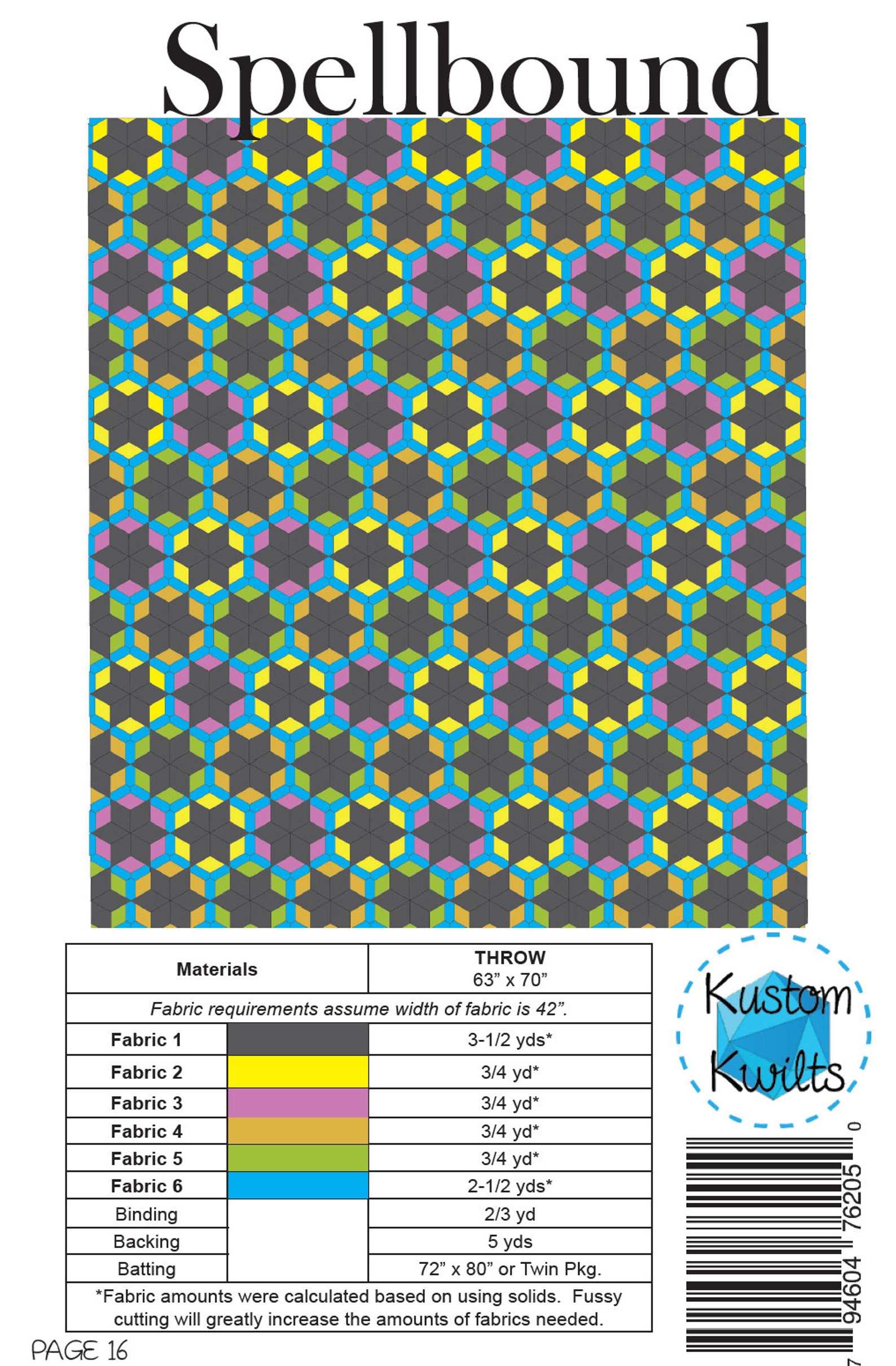 Spellbound EPP Quilt Kit by Joanna Marsh – English Paper Pieced Pattern - Etsy