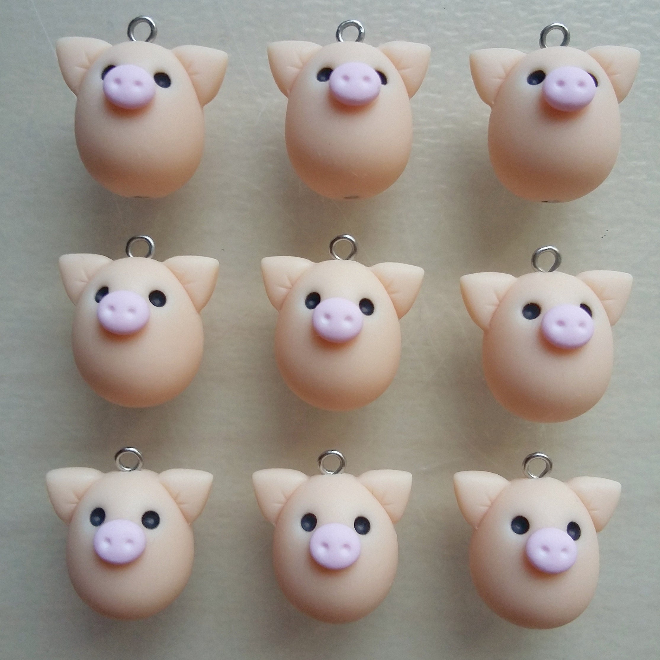 Pendants Jewelry Making & Beading Clay Pig Charm etna.com.pe