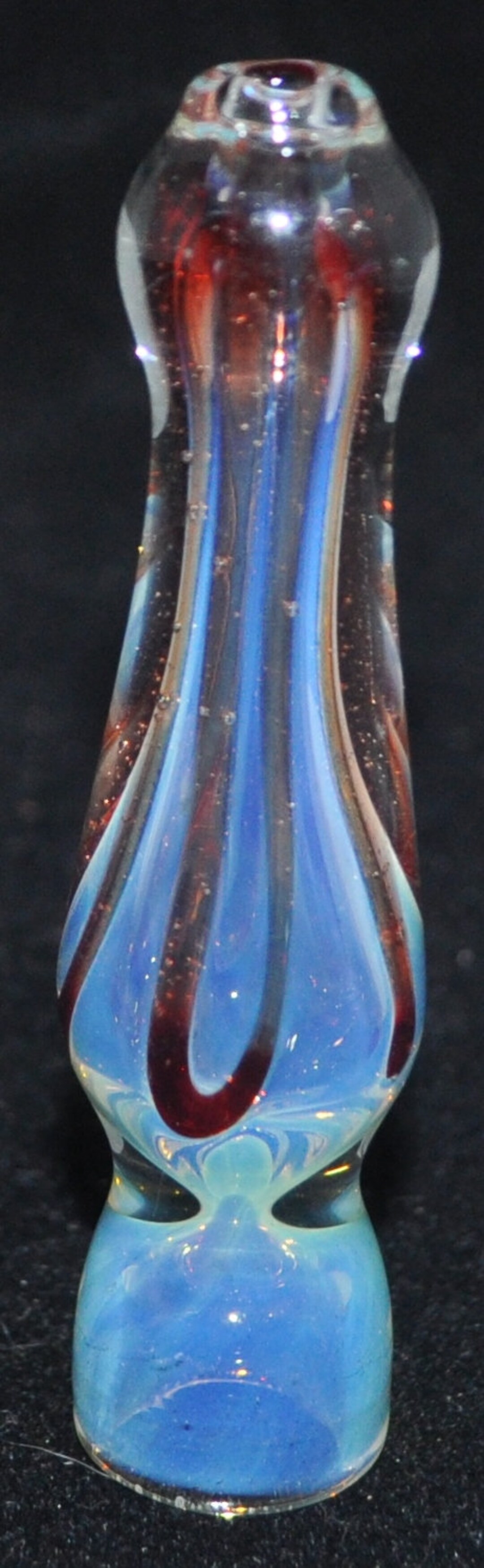 Silver and Ruby Red Color Changing Glass Chillumn One Hitter - Etsy
