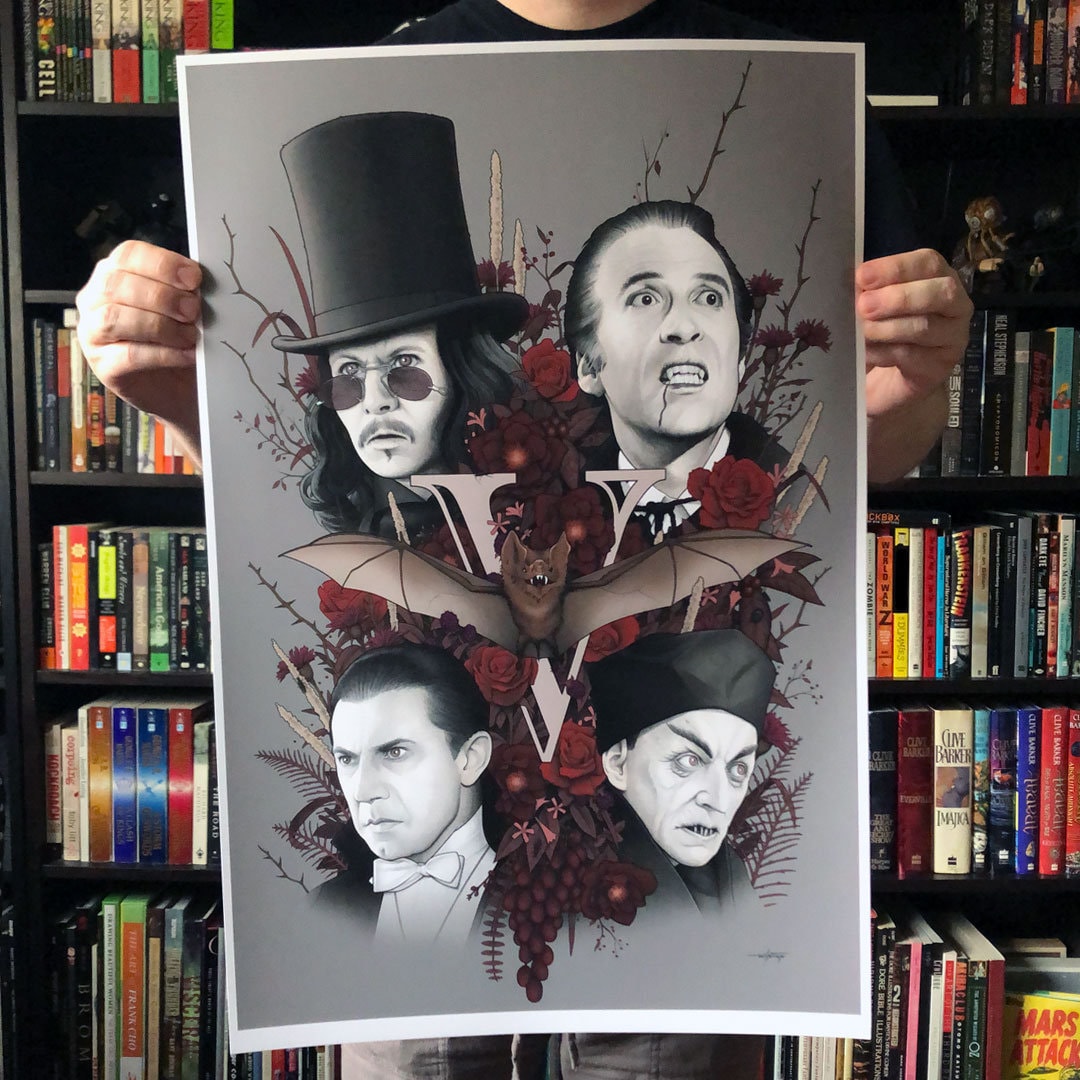 The Four Vampires - 16" X 24" Matte Giclee Print - Classic Horror Art ...