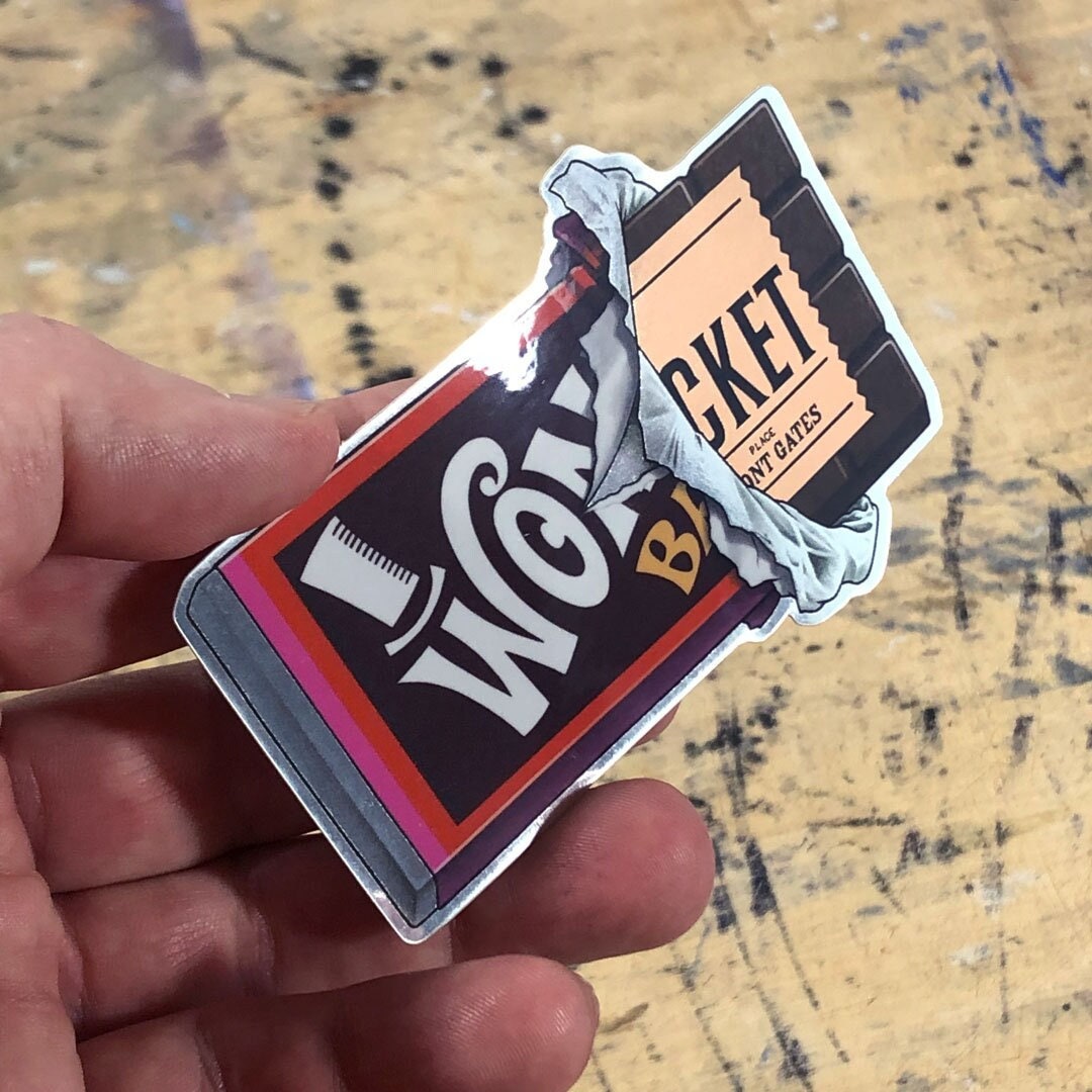 Sticker: Wonka Bar - Etsy