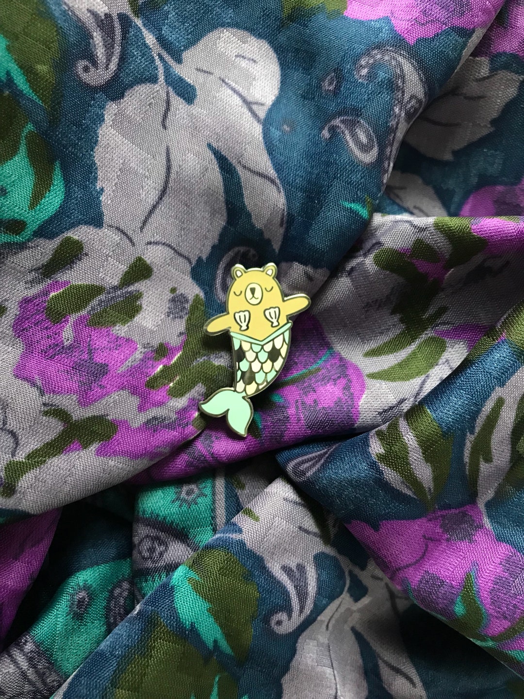 Mer-bear - Hard Enamel Pin - Mermaid Bear - Etsy