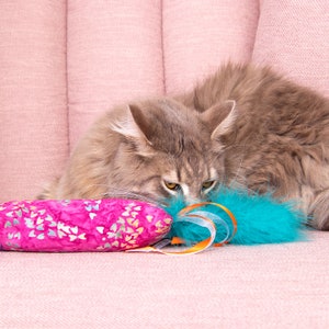 Batik Kickin Stick Cat Toy (1)| Handmade Cat Toys|catnip Cat Toys|kitty ...