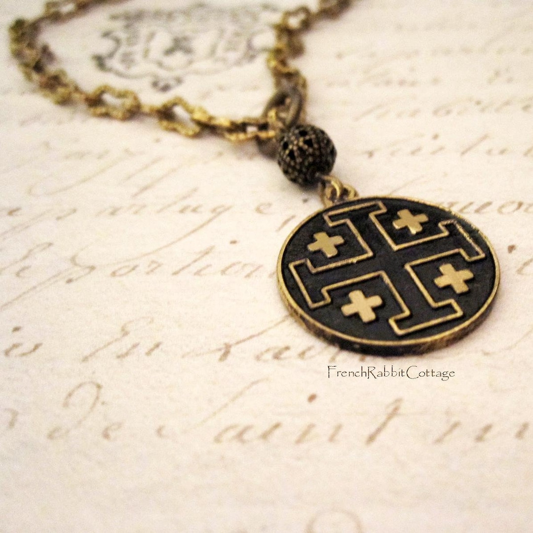 Jerusalem Cross Pendant Necklace. Religious Jewelry.christian Jewelry ...