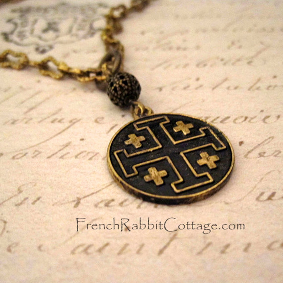 Jerusalem Cross Pendant Necklace. Religious Jewelry.christian Jewelry ...