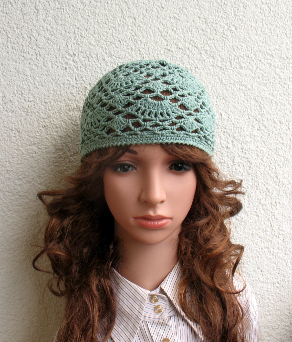 Frauen häkeln Sommer Boho Hut Mädchen Sommer Hut Grüner Sommer Schädel ...