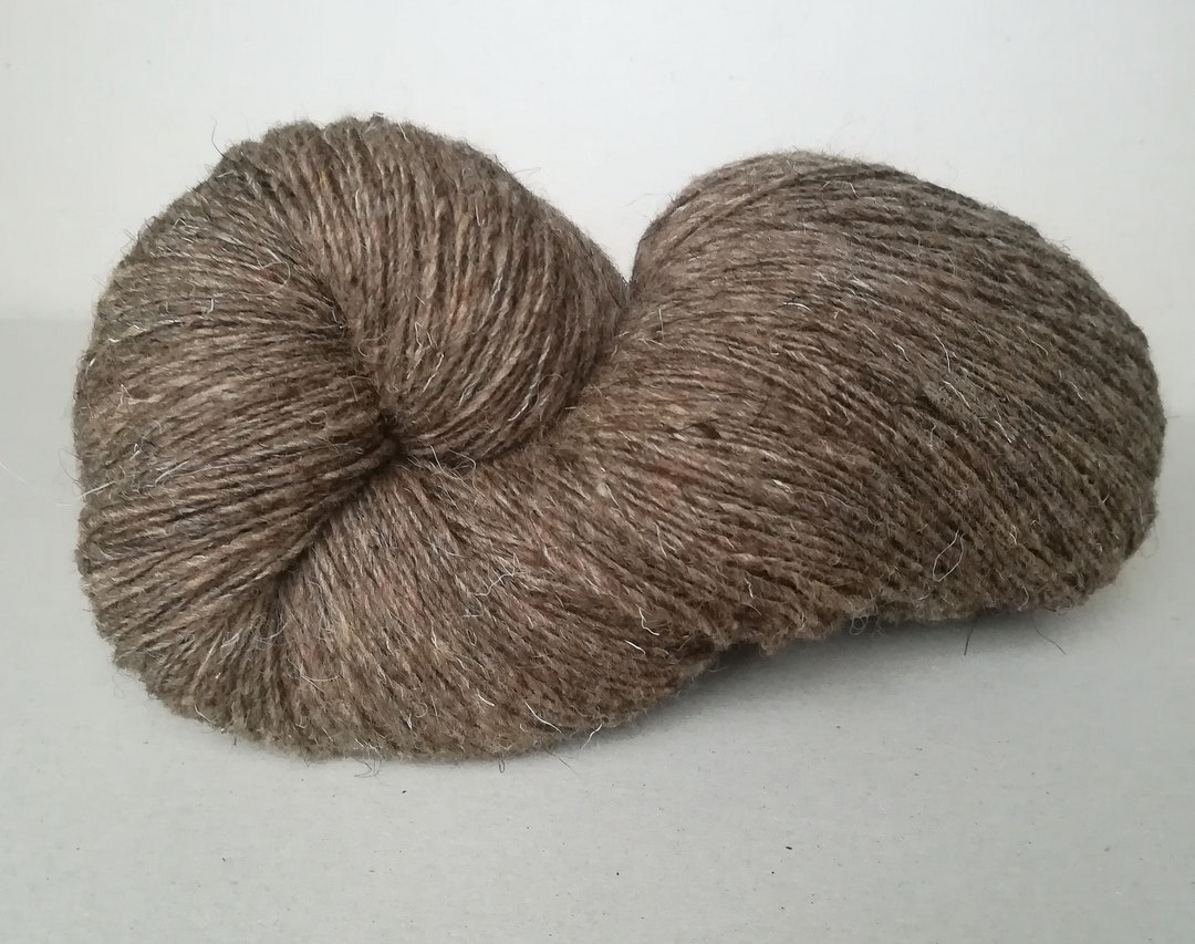 Undyed Wool Yarn Wool Yarn Dundaga Natural Brown 100% Natural Sheep ...