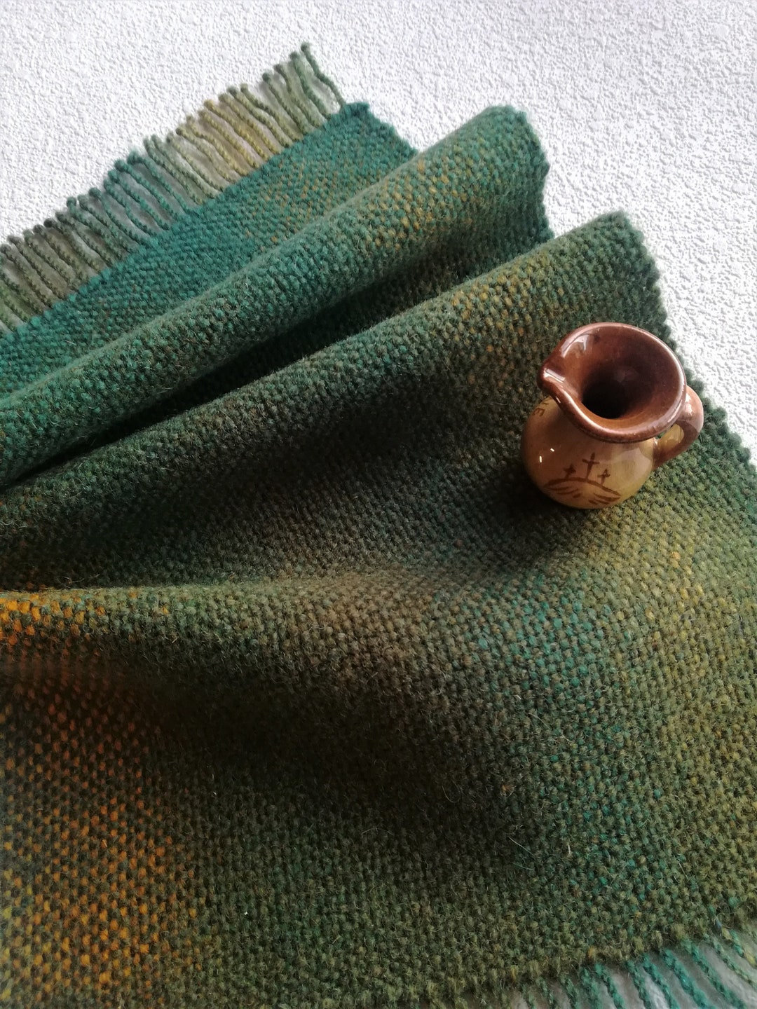 Handwoven Wool Table 24.0x11.0 Runner Woven Table Rug Woven Table Mat ...