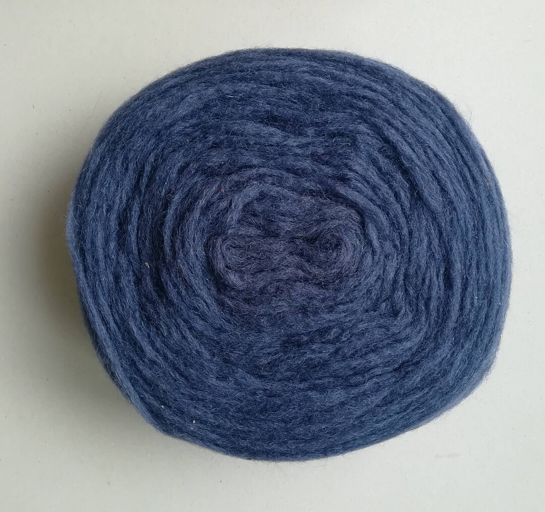 Dark Blue Dundaga Unspun Wool Pre Yarn Pencil Roving 2-ply Untwisted ...